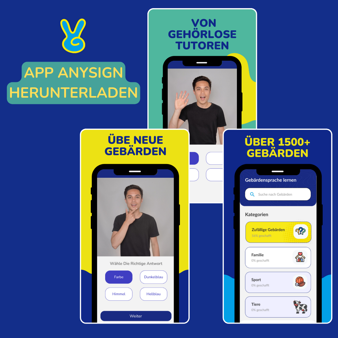 Gebärdensprache lernen - Lerne jetzt die Gebärdenbasics - Anysign